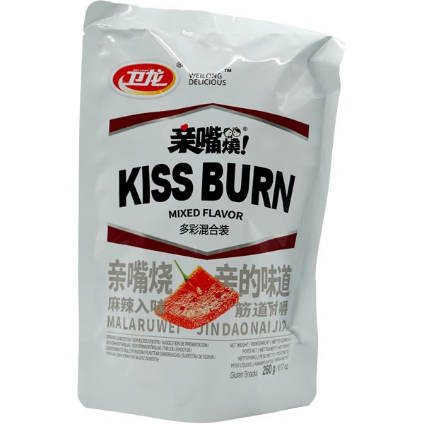 Wei Long Kiss Burn pittige tarwesnack 260g