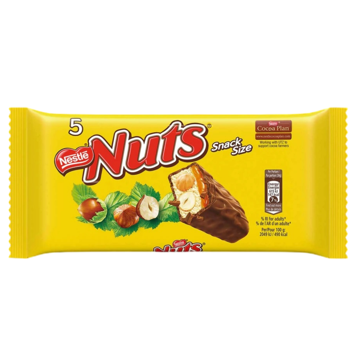 Nestlé Nuts Multipack chocolade reep 5x30g